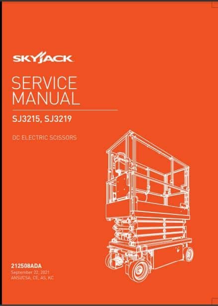Skyjack SJ 3215 SERVICE REPAIR Manual